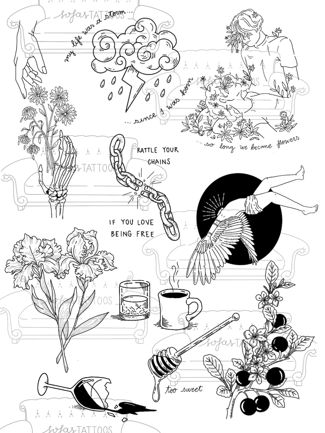 Hozier Tattoo Flash - Etsy