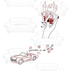 RED Tattoo Flash - Etsy