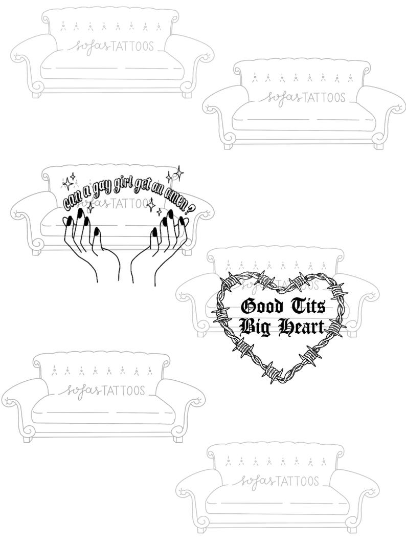 Renné Rapp Tattoo Flash Sheet - Etsy