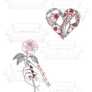 RED Tattoo Flash - Etsy