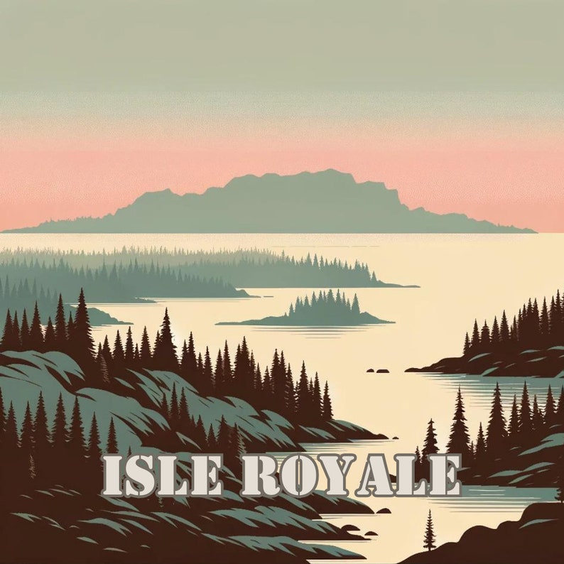 Isle Royale National Park Digital Art Print - Etsy