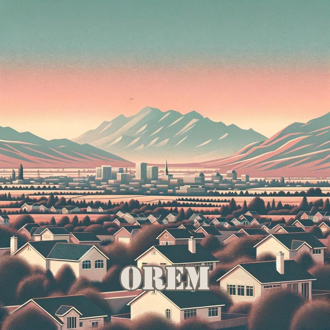 Orem Utah Digital Art Print - Etsy