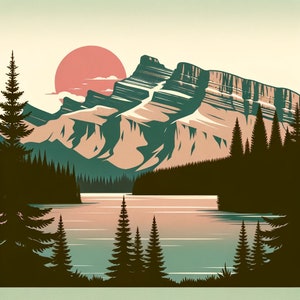 Banff National Park Digital Art Pack of 4! - Etsy