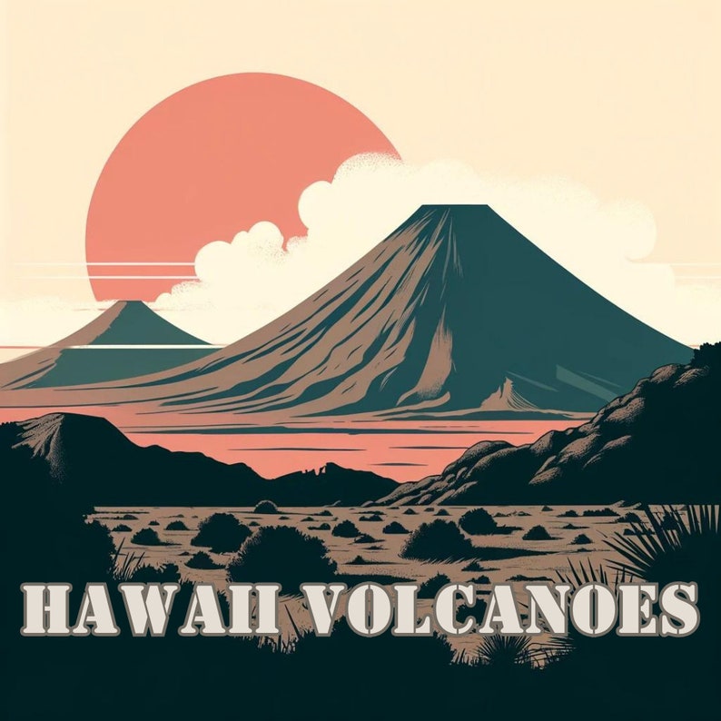 Hawaii Volcanoes National Park Digital Art Print! - Etsy