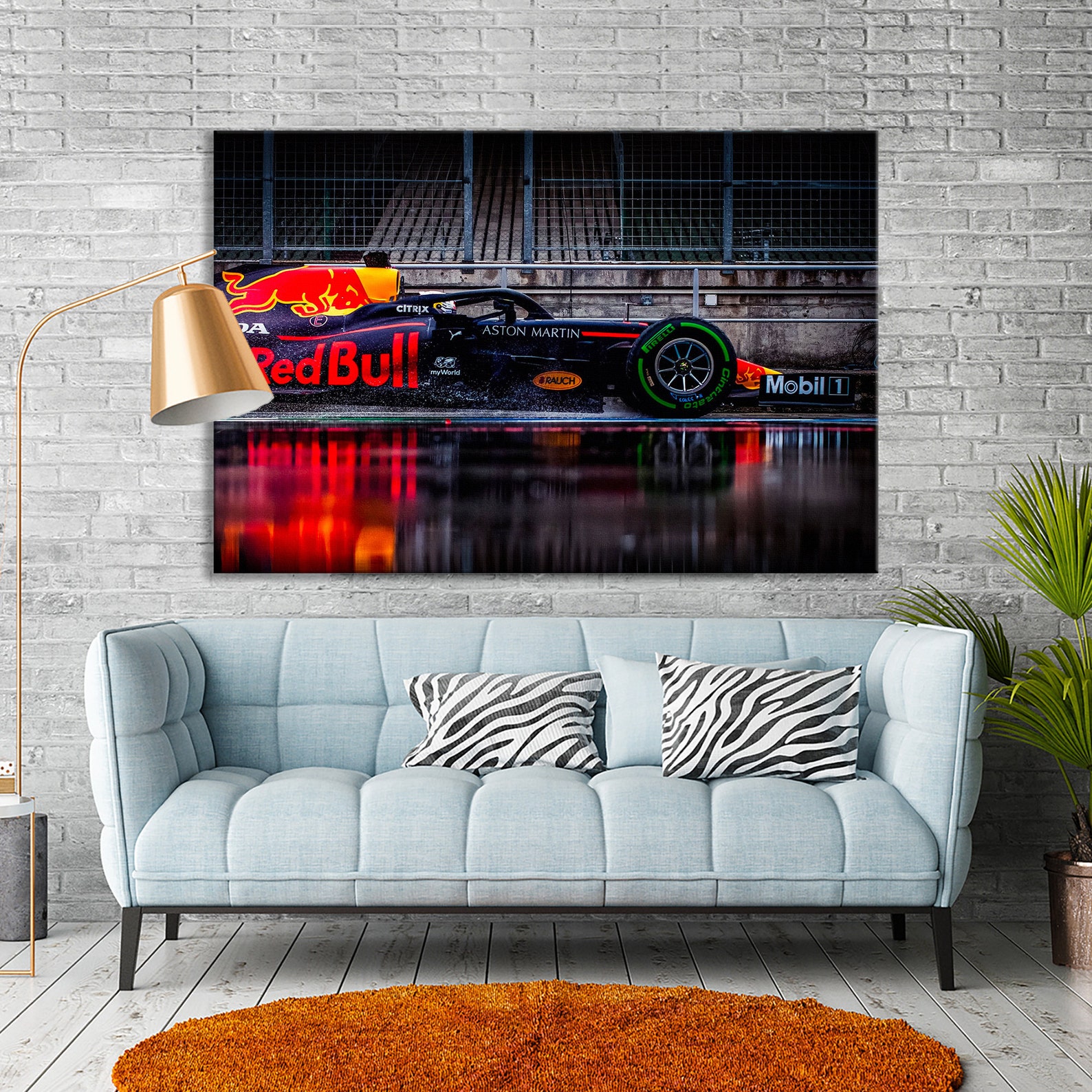 F1 Redbull Racing Car Wall Art, Max Verstappen Canvas Print, Redbull ...