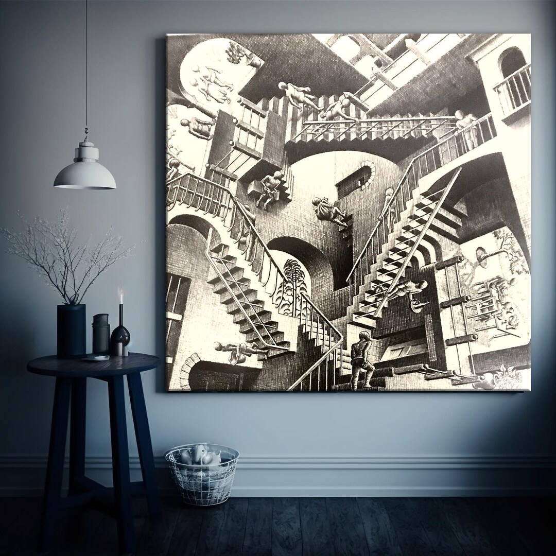 Relativity by Maurits Cornelis Escher Ready to Hang Canvas,m C ESCHER ...