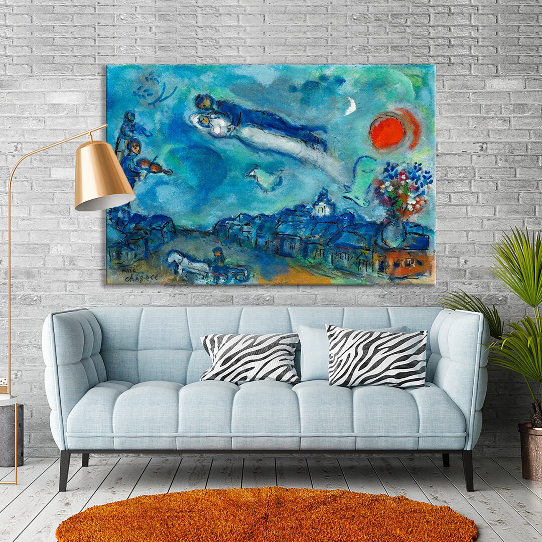 Marc Chagall Painting Print Classic Art Canvas Chagall Reproduction ...