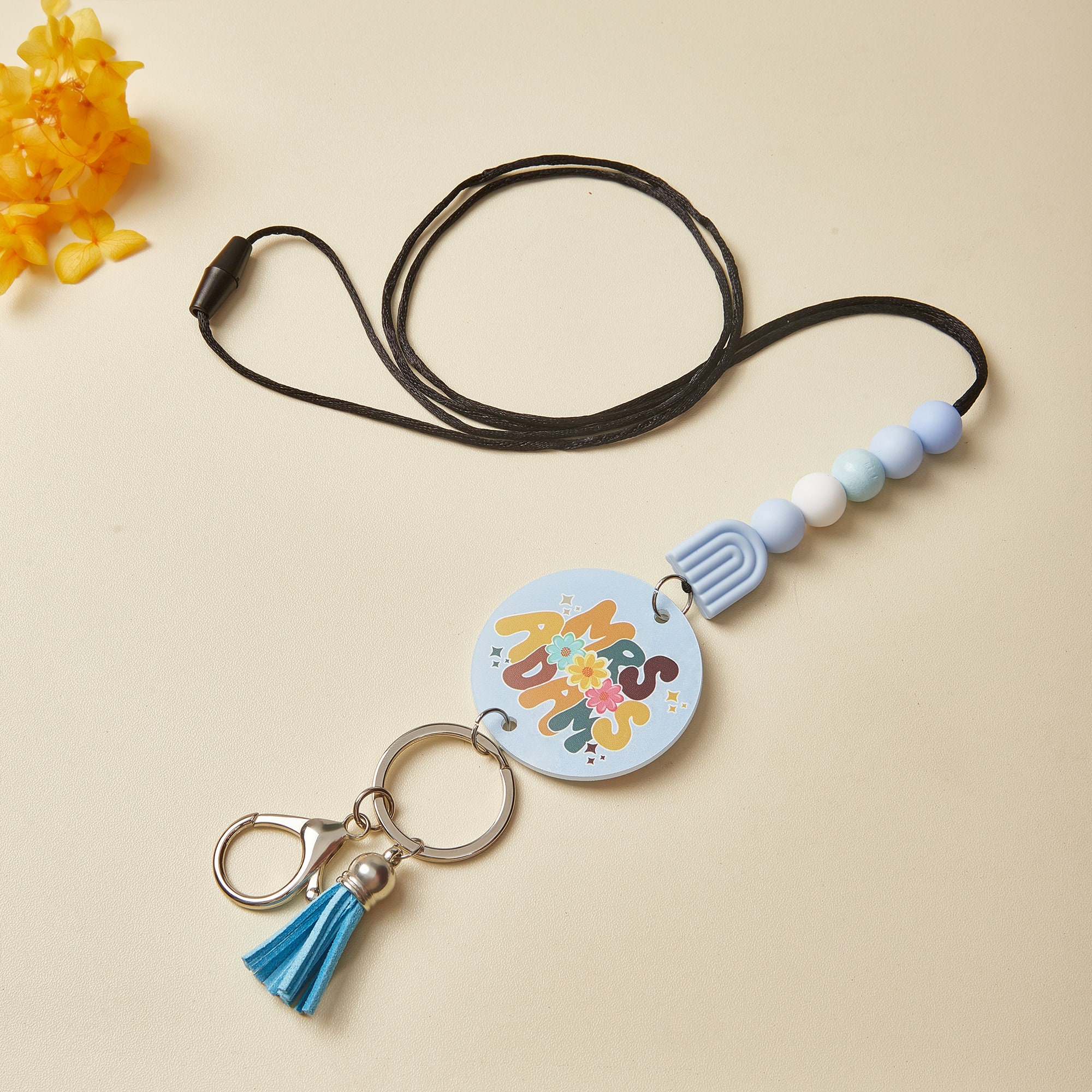 Rainbow Glitter Lanyard Personalized Lanyard for Keys or ID Badge ...