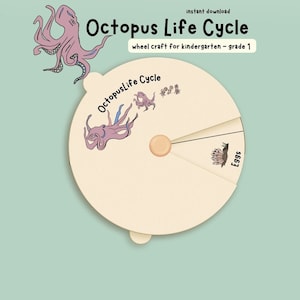 Octopus Life Cycle Wheel Craft for Preschool Science Lesson, Montessori ...