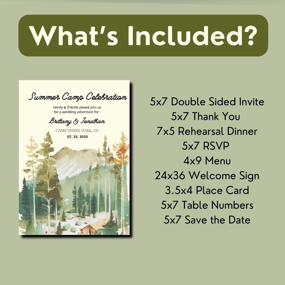 National Parks Wedding Bundle Templates, Forest Wedding, Mountain ...