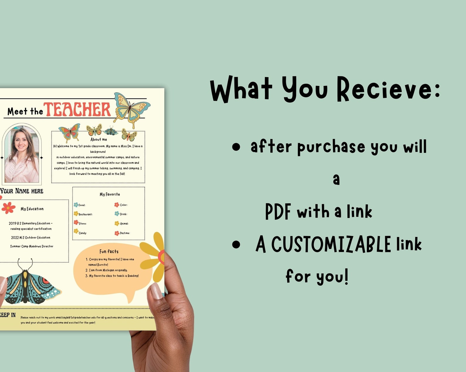 Groovy Meet the Teacher, Retro Classroom, Meet the Teacher Template ...