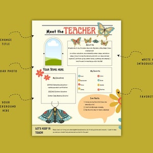 Groovy Meet the Teacher, Retro Classroom, Meet the Teacher Template ...