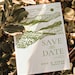 Landscape Save the Date Wedding Template: Hand Illustrated Mountains ...
