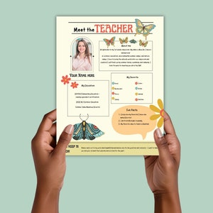 Groovy Meet the Teacher, Retro Classroom, Meet the Teacher Template ...