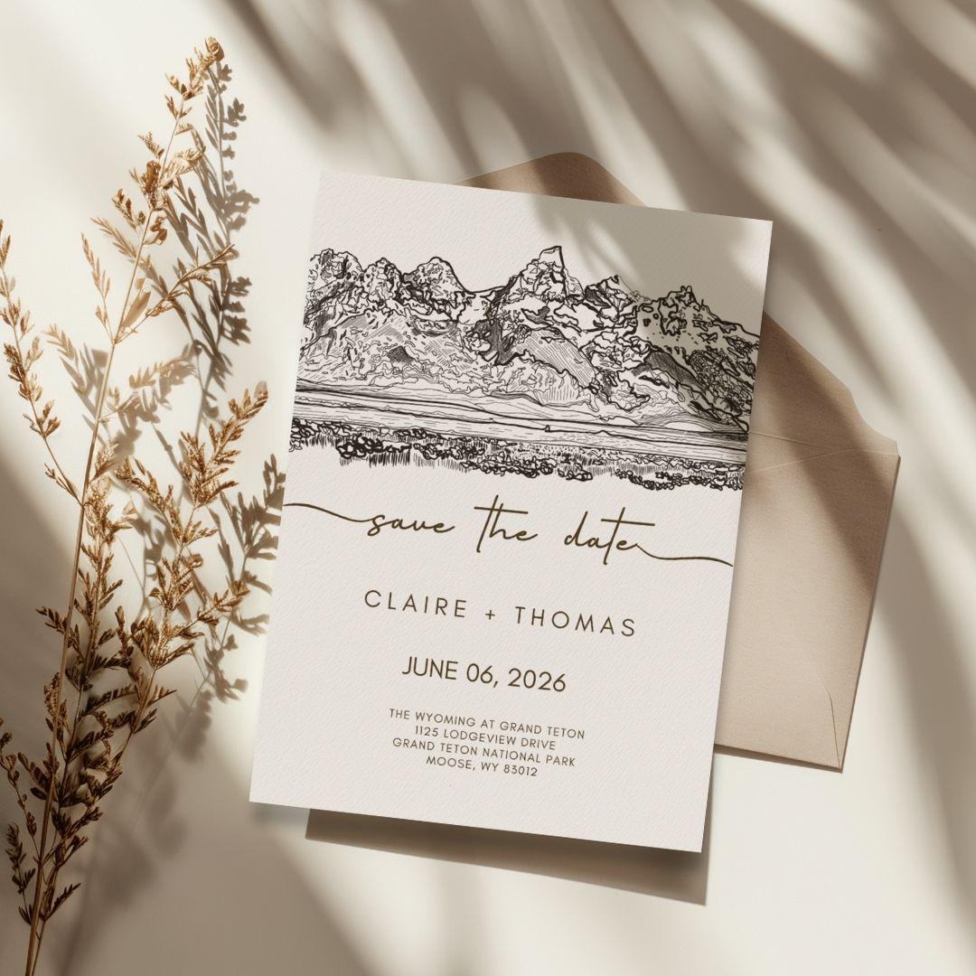 Mountain Save the Dates Wedding Templates, Save the Date Template ...