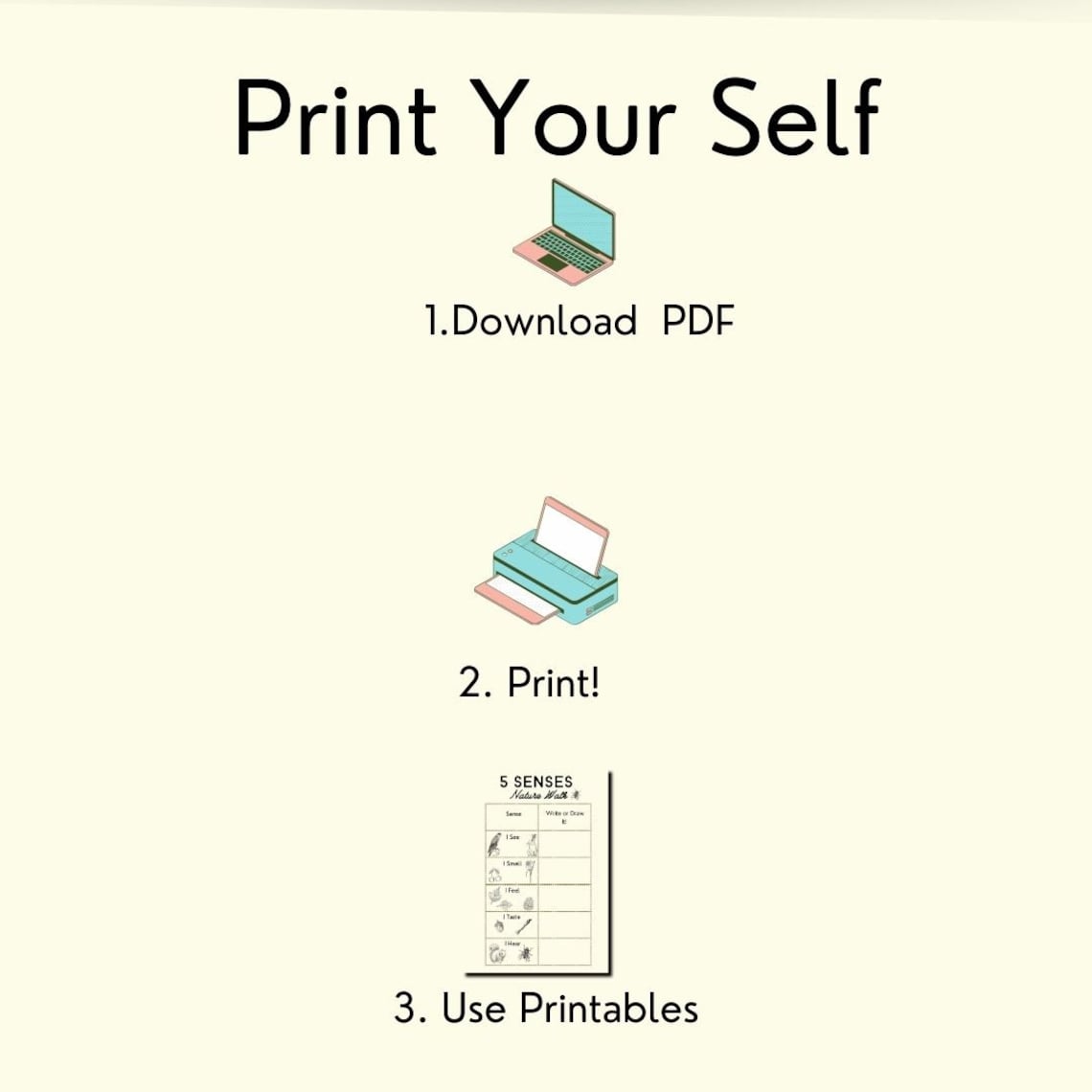 5 Senses Nature Walk, Nature Sensory Activity Ideas for Kid, Nature ...