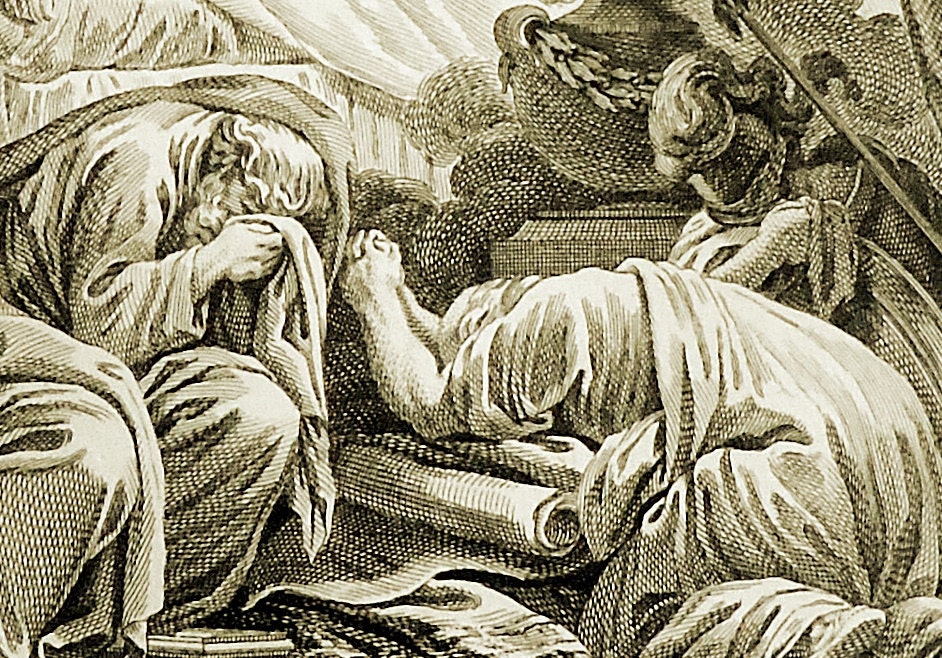 King Sesostris, Late 1700s Monnet Grignion Copper-plate Engraving, "the ...