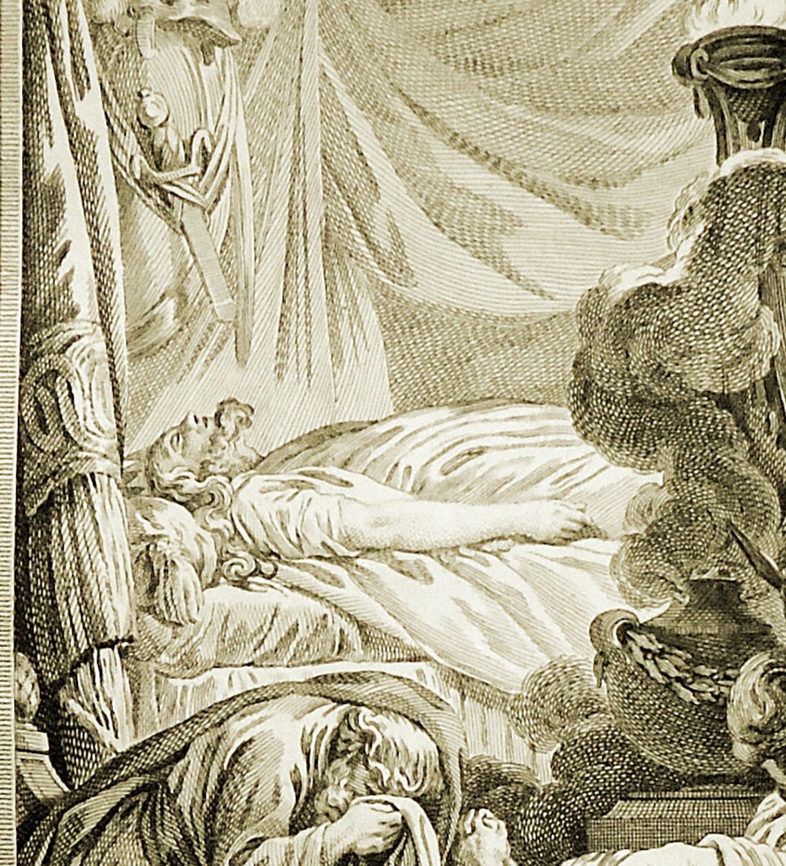 King Sesostris, Late 1700s Monnet Grignion Copper-plate Engraving, the ...