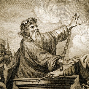 Telemachus and Mentor, 1774 Monnet Walker Copper-plate Engraving ...