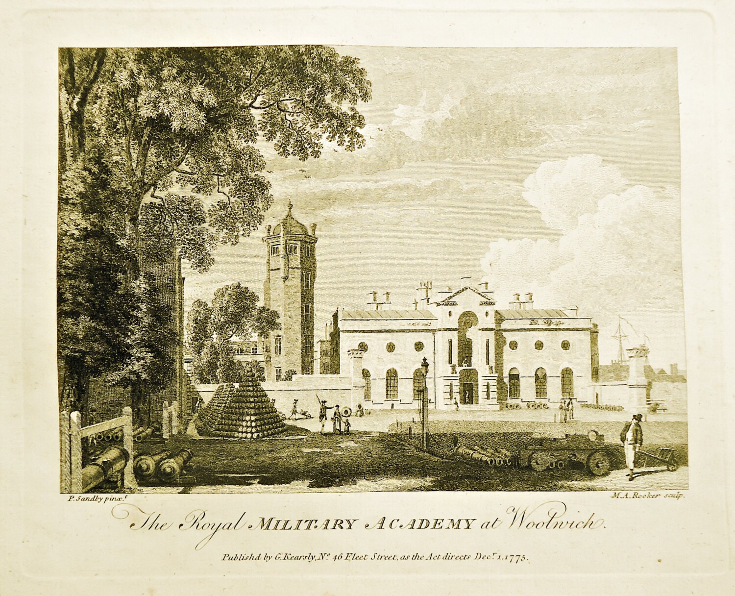 Woolwich Academy, 1775 Sandby Rooker Copper-plate Engraving, the Royal ...