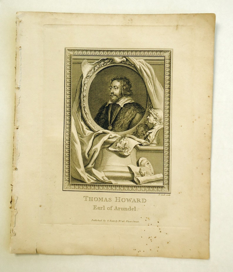 Thomas Howard Portrait 1700s T. Cook Engraving - Etsy