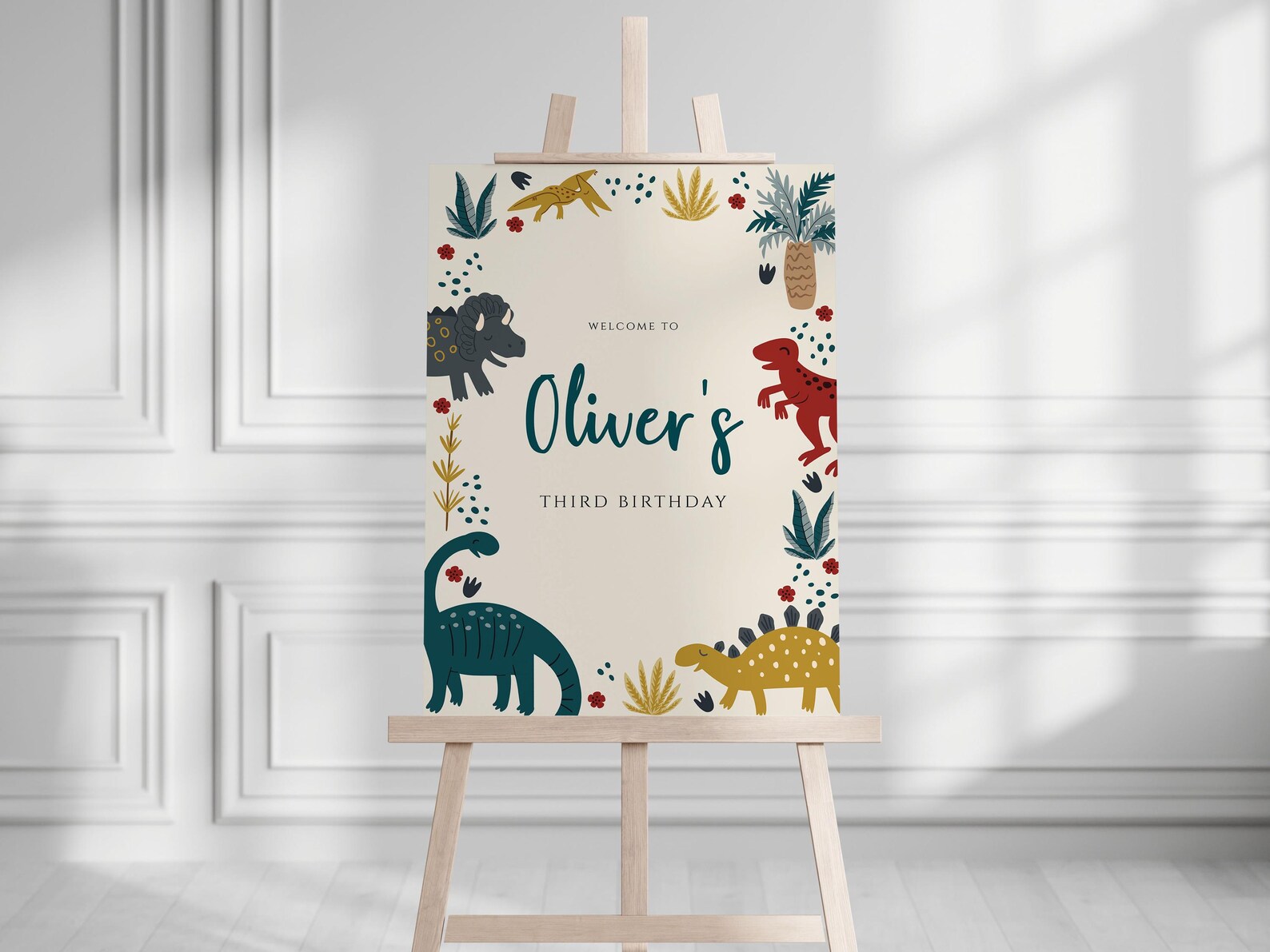 Editable Dinosaur Birthday Party Sign: Custom Dino Decor (instant ...
