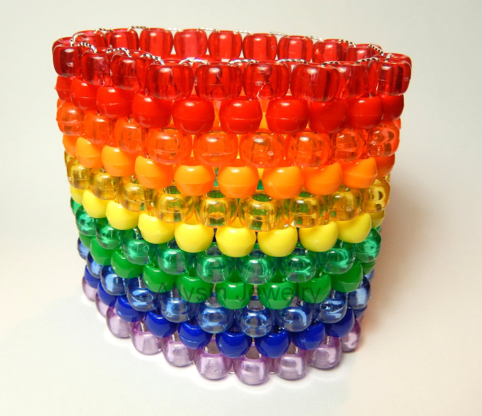 Rainbow Kandi Cuff Raver Bracelet Plur Kandy | Etsy