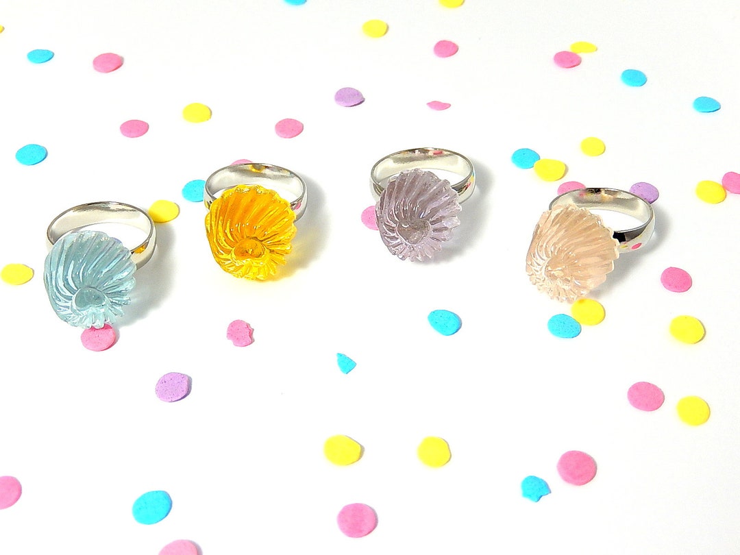 Pastel Candy Rings, Gum Drop Rings, Kawaii Resin Jewelry - Etsy