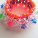 3D Star Kandi Cuff, Neon Rainbow Bracelet, Disc Style, Rave Plur Kandi ...