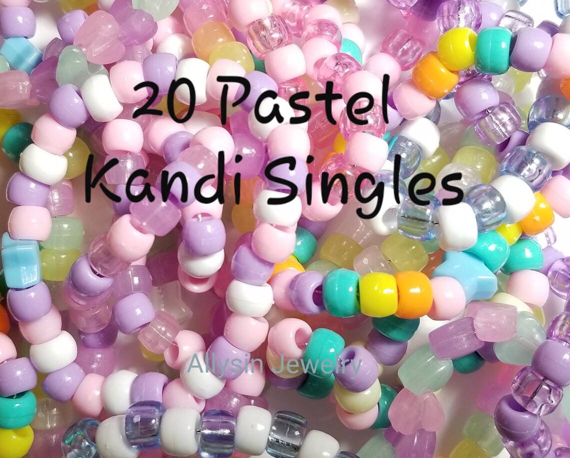 Pastel Kandi Singles Kandy Bracelet Lot Fairy Kei Rave Plur - Etsy ...