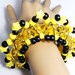 Yellow 3D Kandi Cuff, UFO Kandi, Star Disc Bracelet, Rave Plur - Etsy