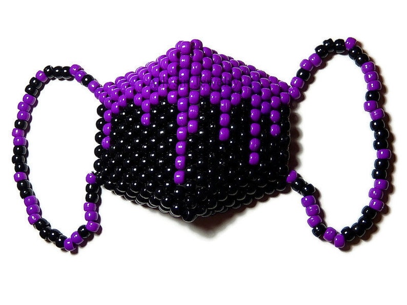 Purple Drip Kandi Mask, Melting Mask, Plur Rave Accessories - Etsy