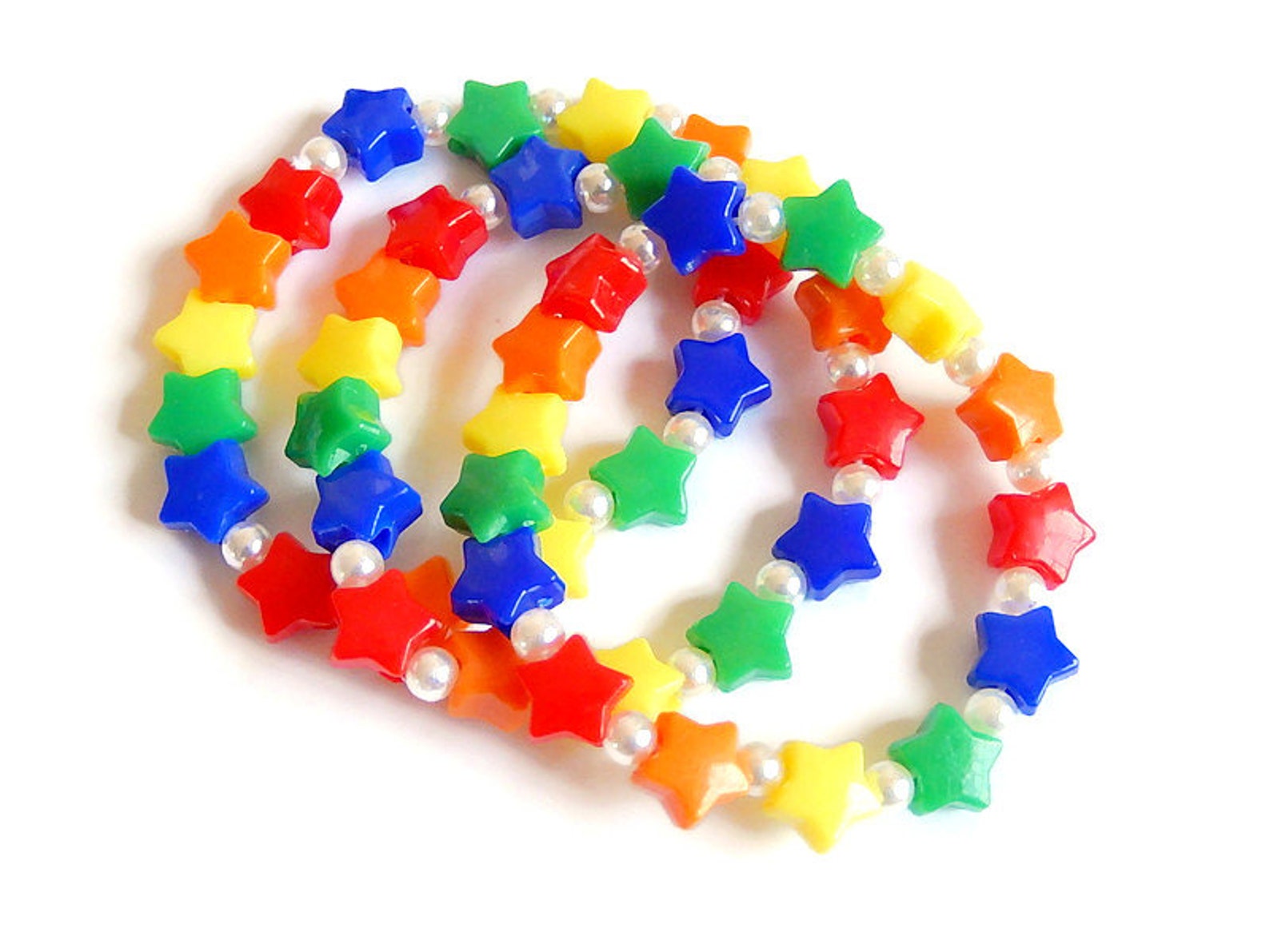 Rainbow Kandi Bracelets Star Kandy Set Rave Plur Singles - Etsy