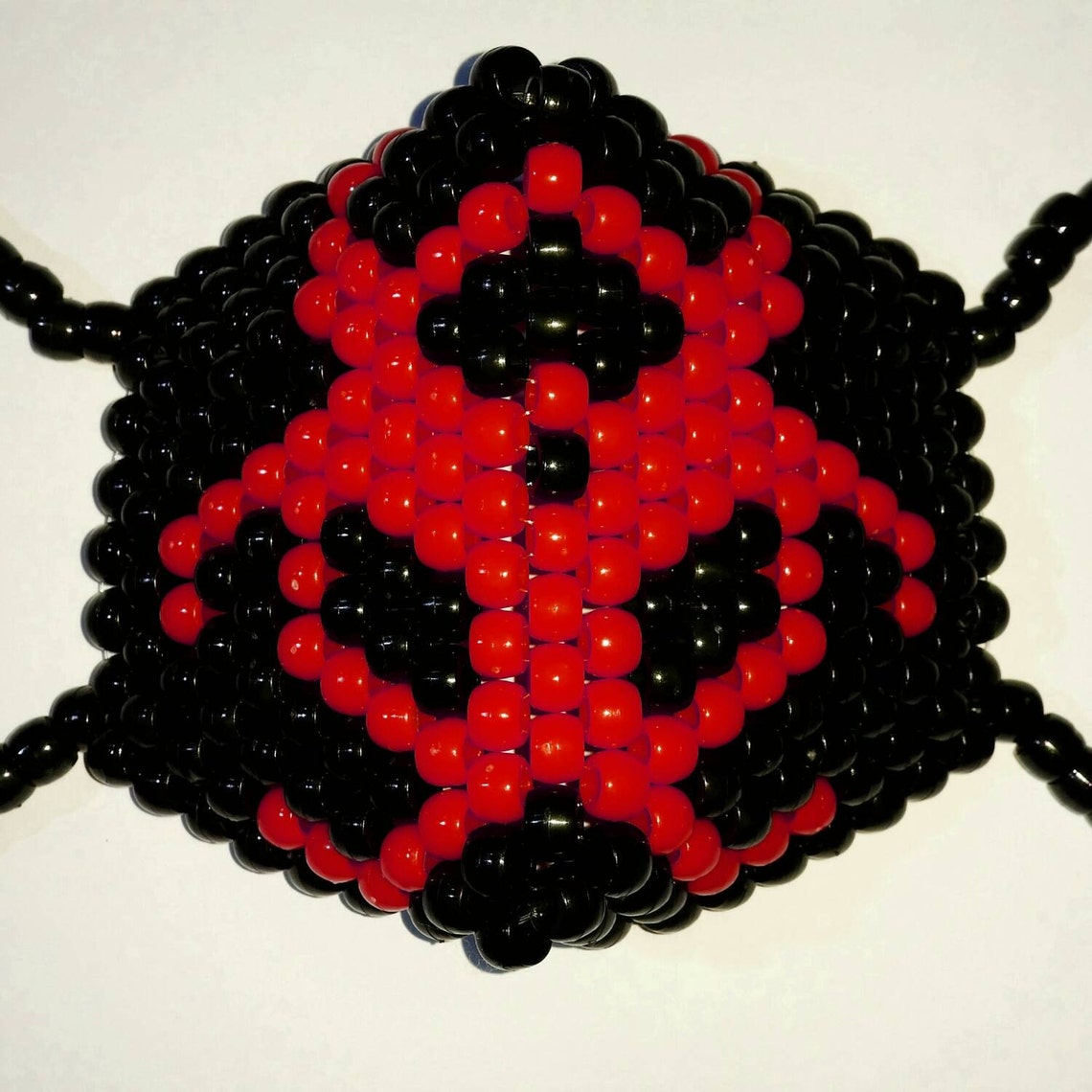 Red Biohazard Mask Kandi Surgical Mask Plur Rave Black and | Etsy