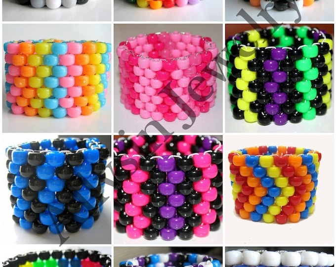 Create Your Own Kandi Cuff, Choose Colors and Patterns, Custom Kandi ...