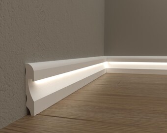 Baseboard Molding With Led Duct, Each Pieces 240x10cm/9,4''wx3,9''h ...