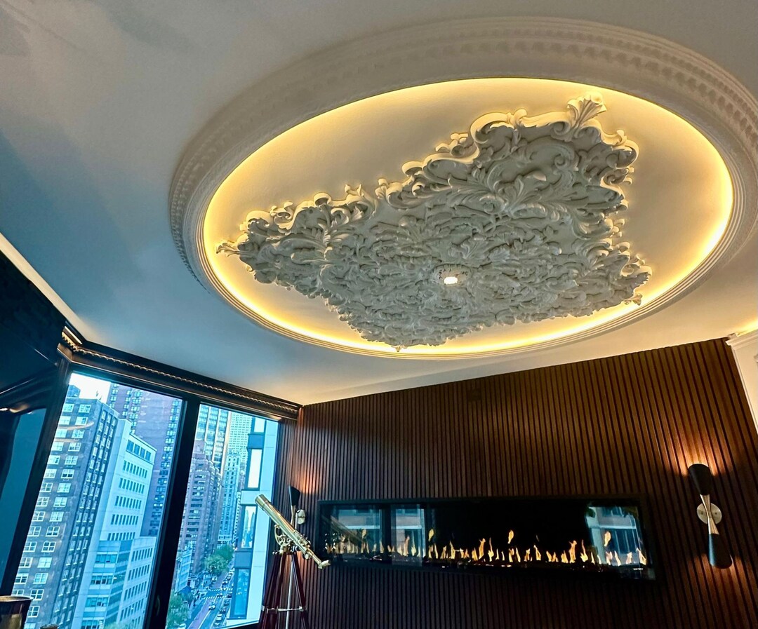 LEGENDARY ITEM Led Ceiling Ring Plaster, Accent Wall Molding, Glow ...