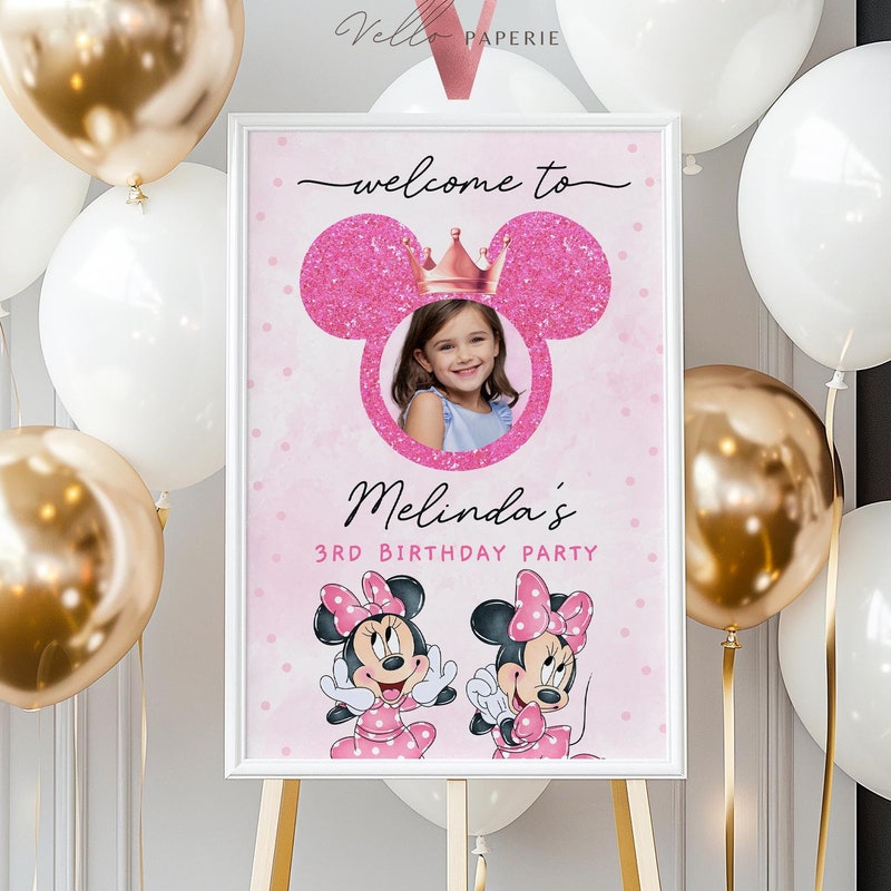 Welcome Board Minnie Mouse - Etsy