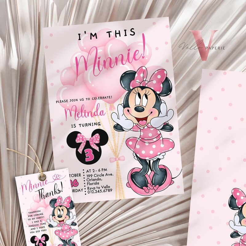 Minnie Mouse Invites - Etsy