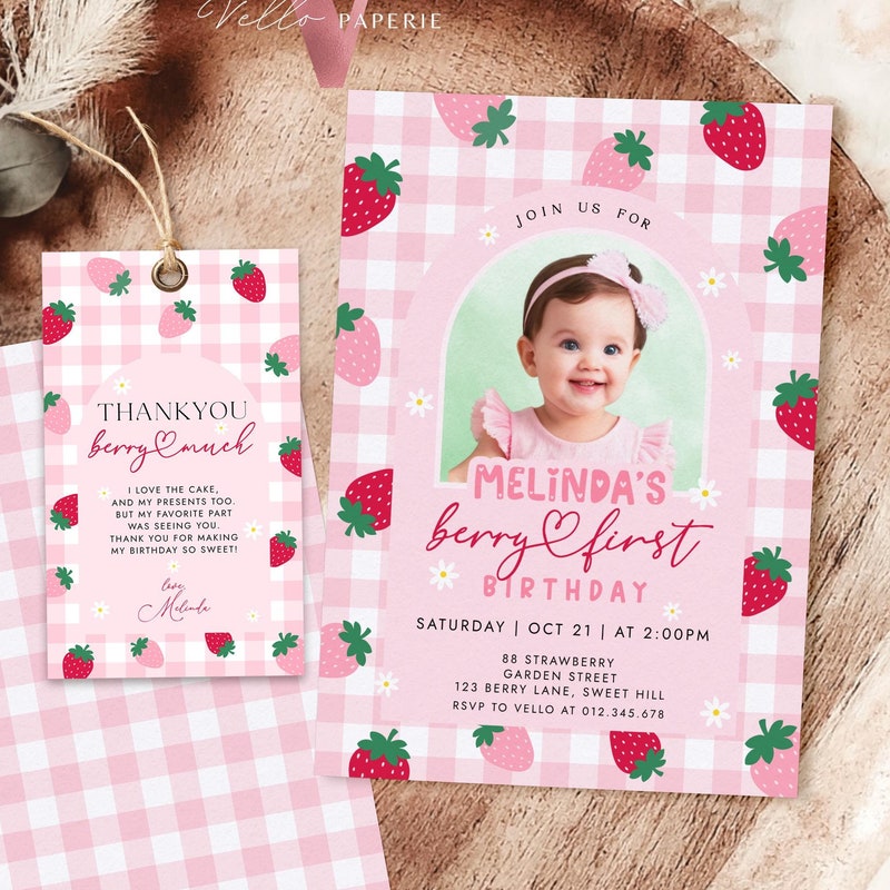First Birthday Invitation Girl - Etsy