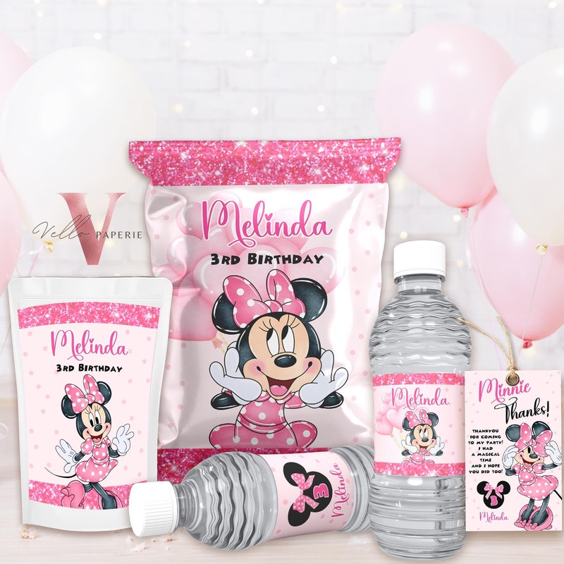 Minnie Mouse Labels - Etsy