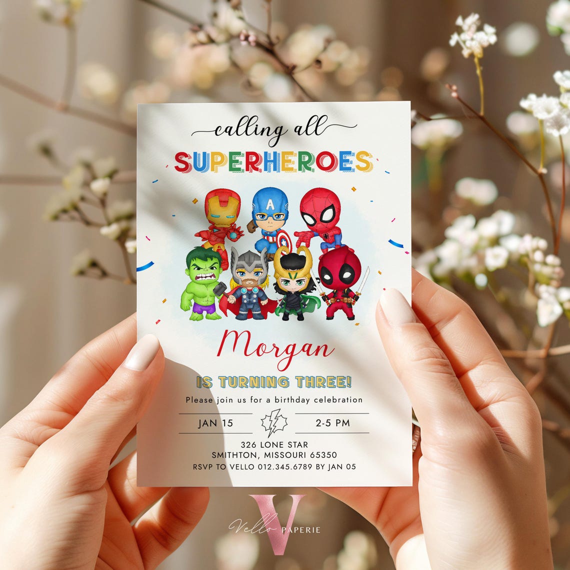 Editable Calling All Superhero Birthday Welcome Sign | Watercolor ...