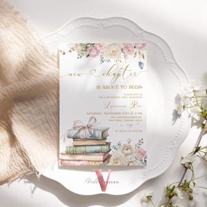 Storybook Retirement Party Invitation | New Chapter is About to Begin ...