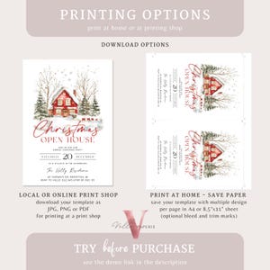 Editable Printable Cozy Christmas Open House Invitation | Neutral ...