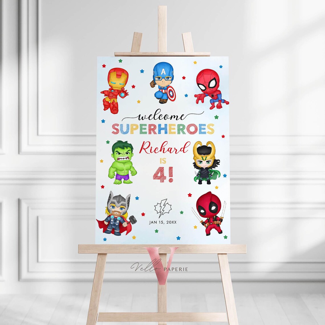 Calling All Superhero Birthday Invitation | Watercolor Avengers Kids ...