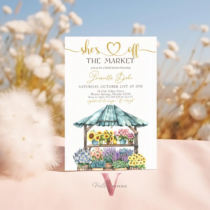 Off the Market Bridal Shower Party Invitation | She's off the Market ...
