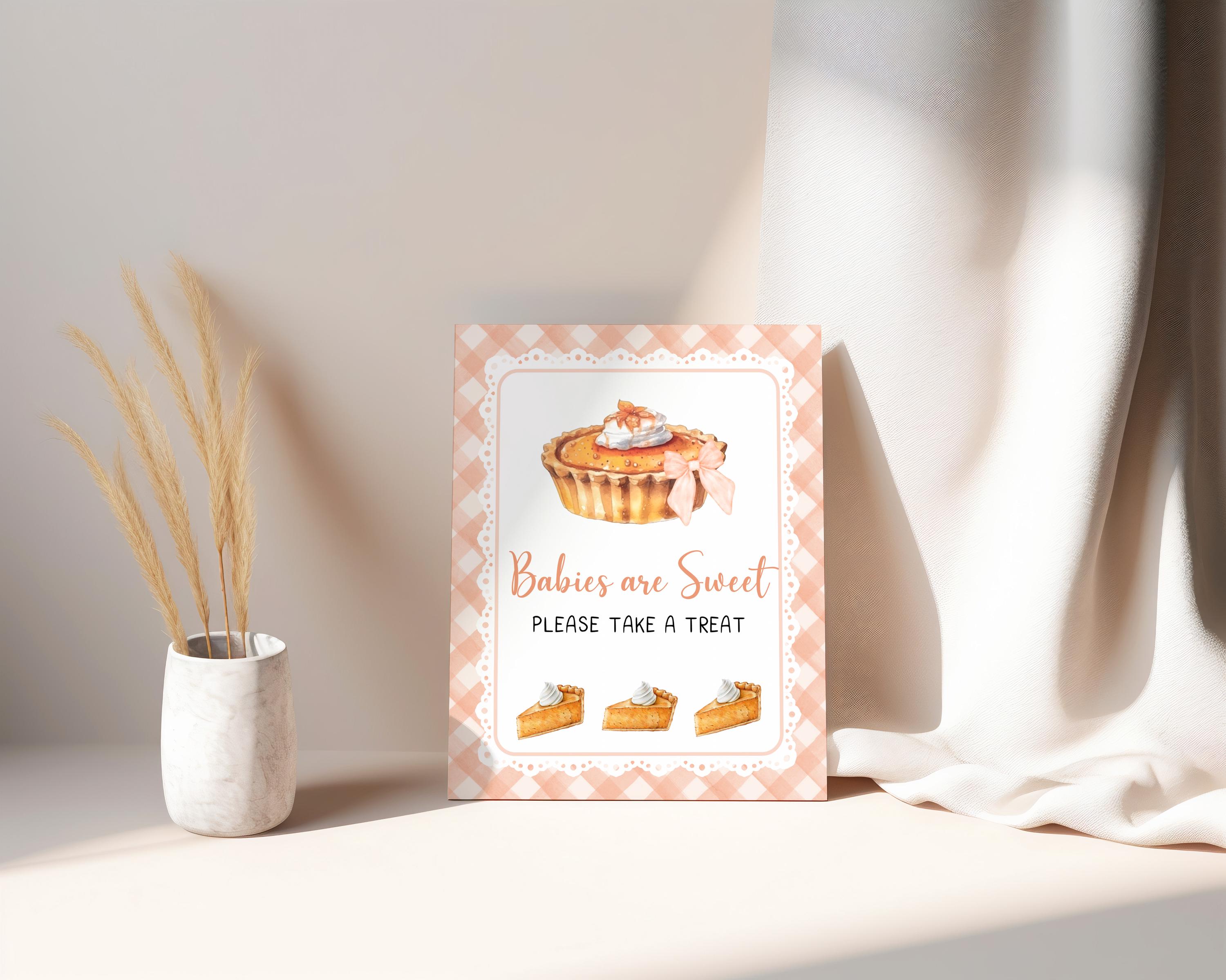 Editable Cutie Pie Baby Shower Premade Sign | FALL Autumn Cutie Pie ...