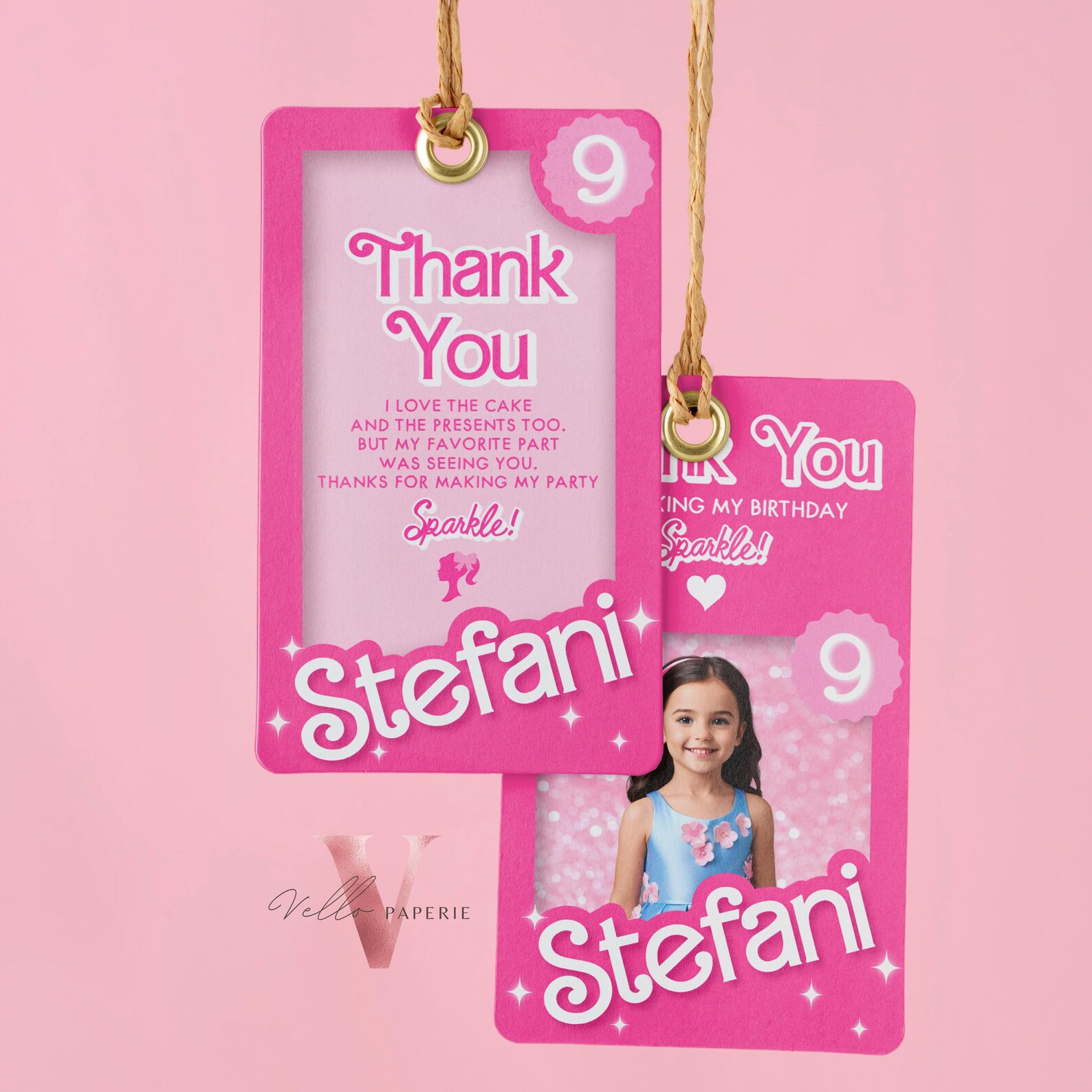 Self Edit Pink Sparkle Fashion Doll Box Photo Birthday Invitation ...