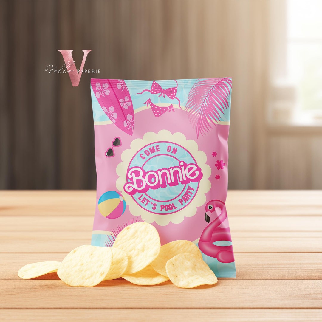 Pink Doll Pool Birthday Party Favors Malibu Pool Party Decor Pink Blue ...