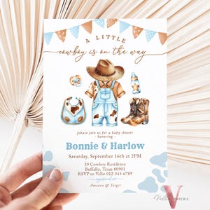 Editable Printable Cowboy Baby Shower Invitation | Wild West Baby ...